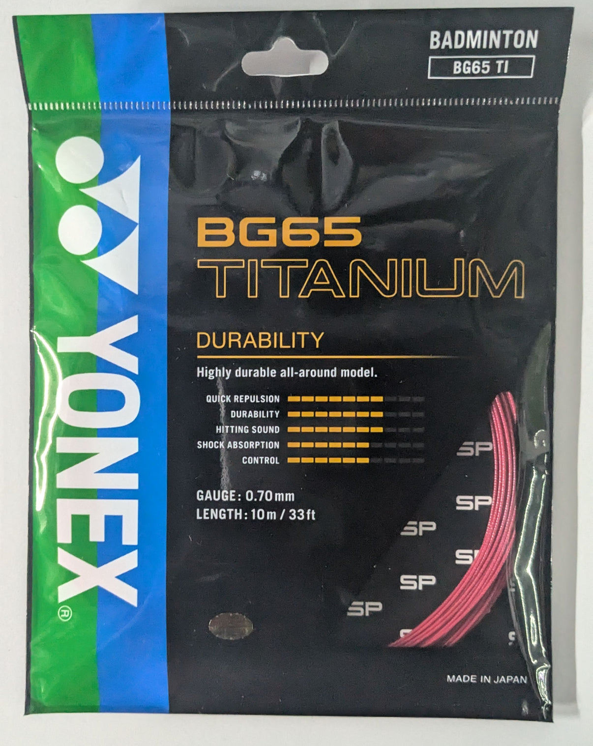 Yonex BG 65 Titanium String – badmintonsuperstore